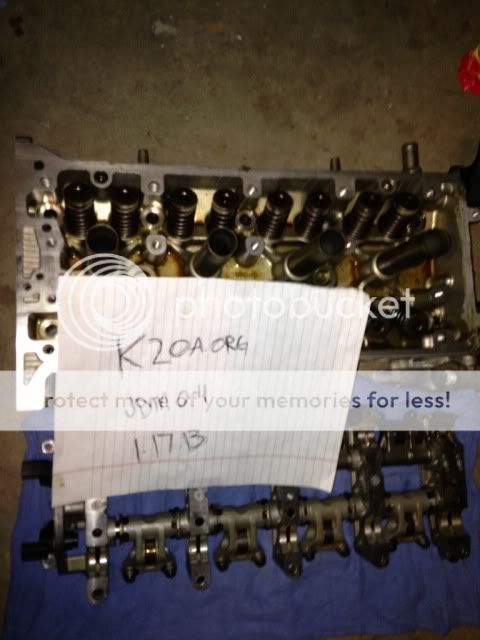 K24a1 rockers and rocker shafts and head | Honda / Acura K20a K24a ...